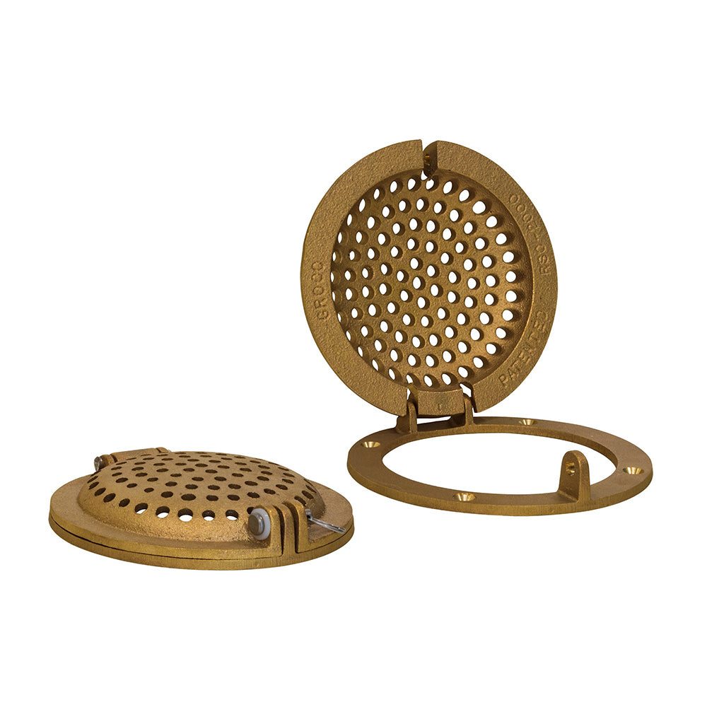 GROCO Bronze Round Hull Strainer wAccess Door fUp To 4 ThruHull RSC4000 ...