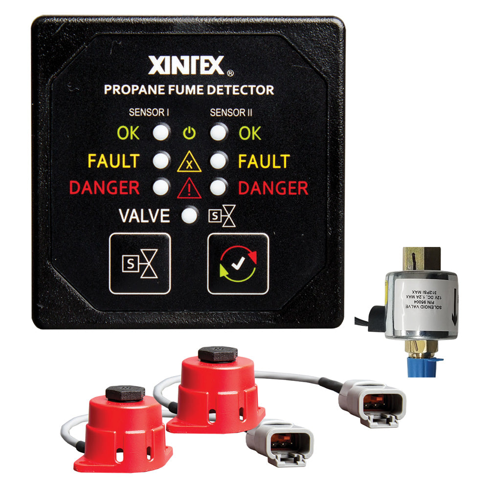 FireboyXintex Propane Fume Detector 2 Channel 2 Sensors Solenoid Valve ...